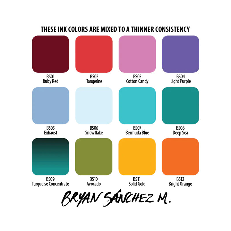 Bryan Sanchez M. Watercolor Ink Set | Eternal Ink – worldwidetattoo.ca