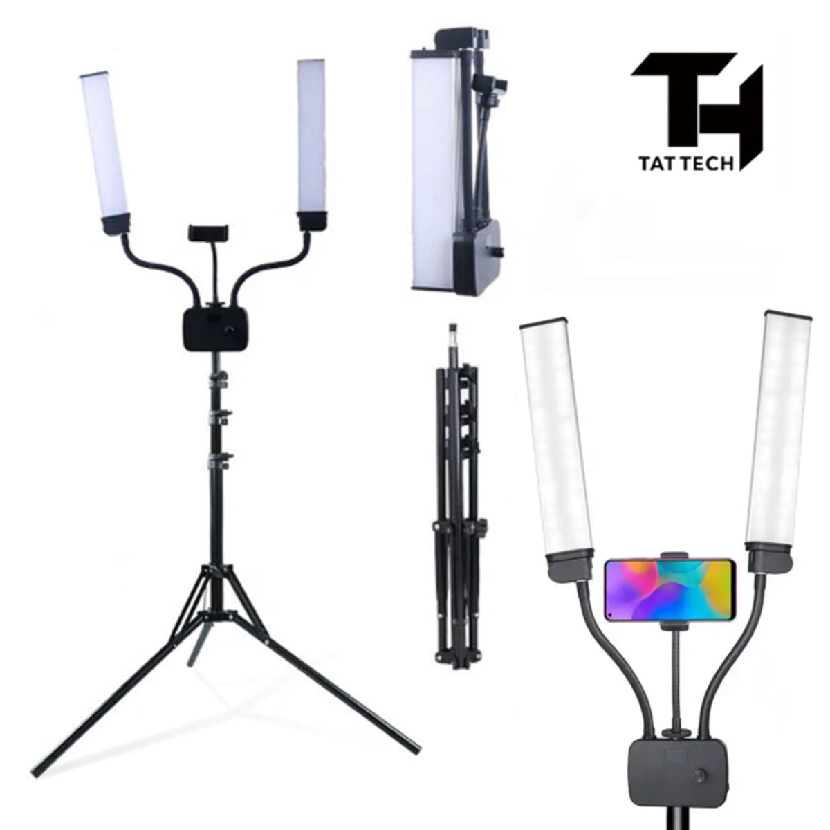 Tat Tech Dual Head LED Light | Adjustable Double Arm Lamp for Artists ...