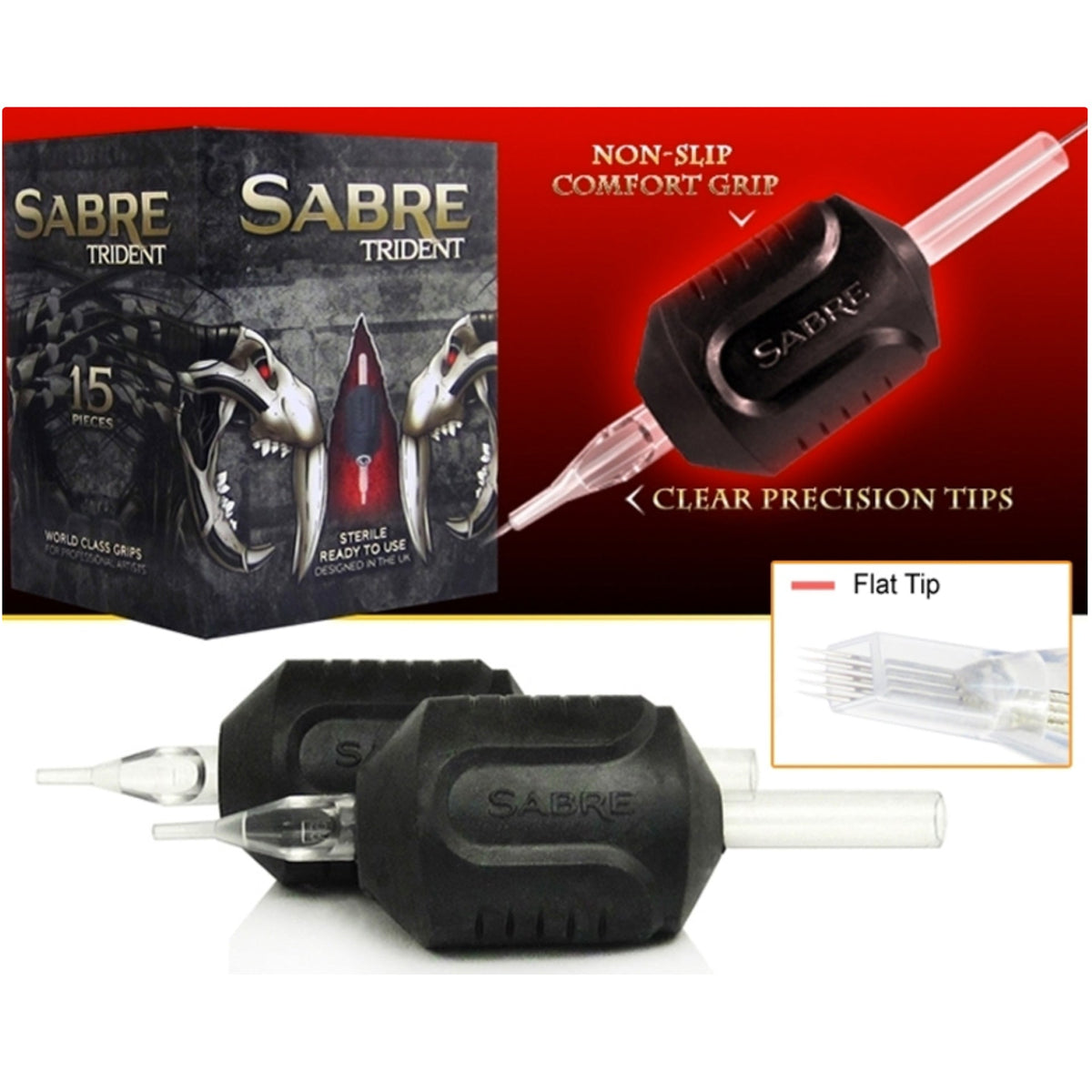 Flat Tip | Sabre Trident Tubes – worldwidetattoo.ca